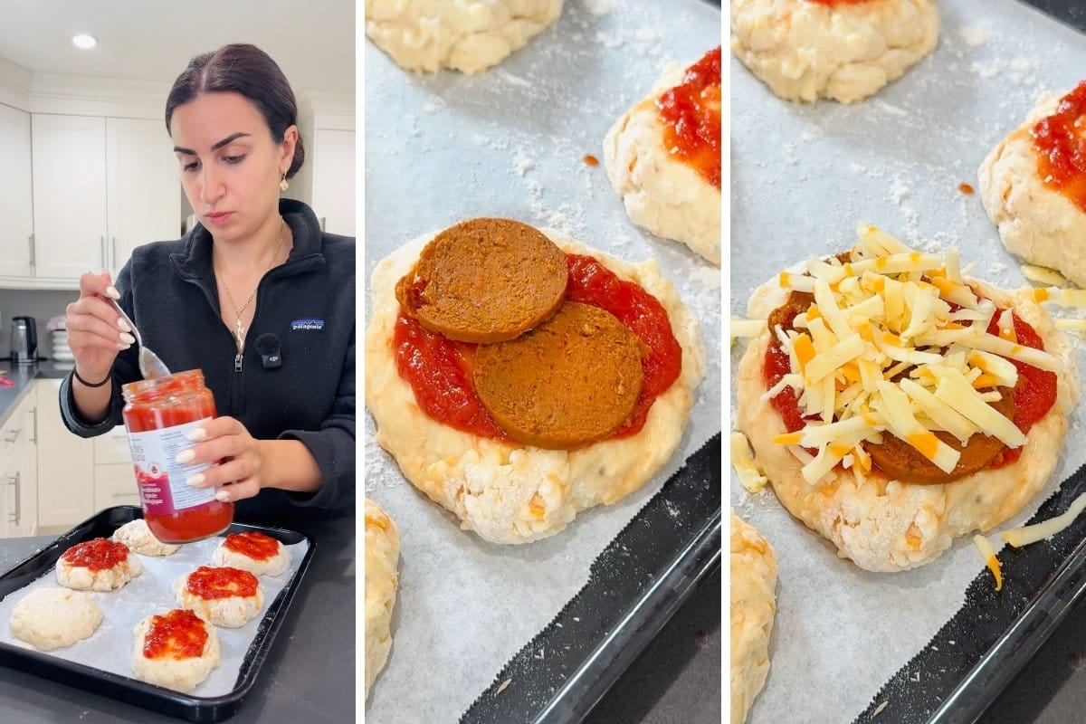 Easy Pizza Biscuit Bites - Minoo Makes Stuff